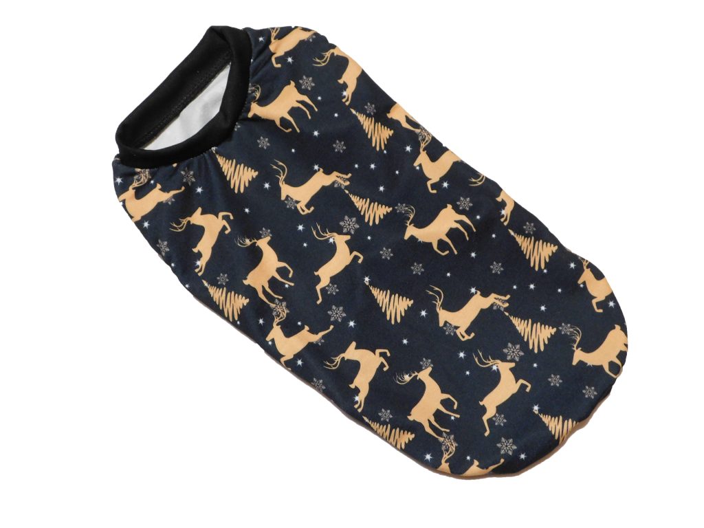 Pulcsi pamut fekete szarvasos S méret - Kóbordogs